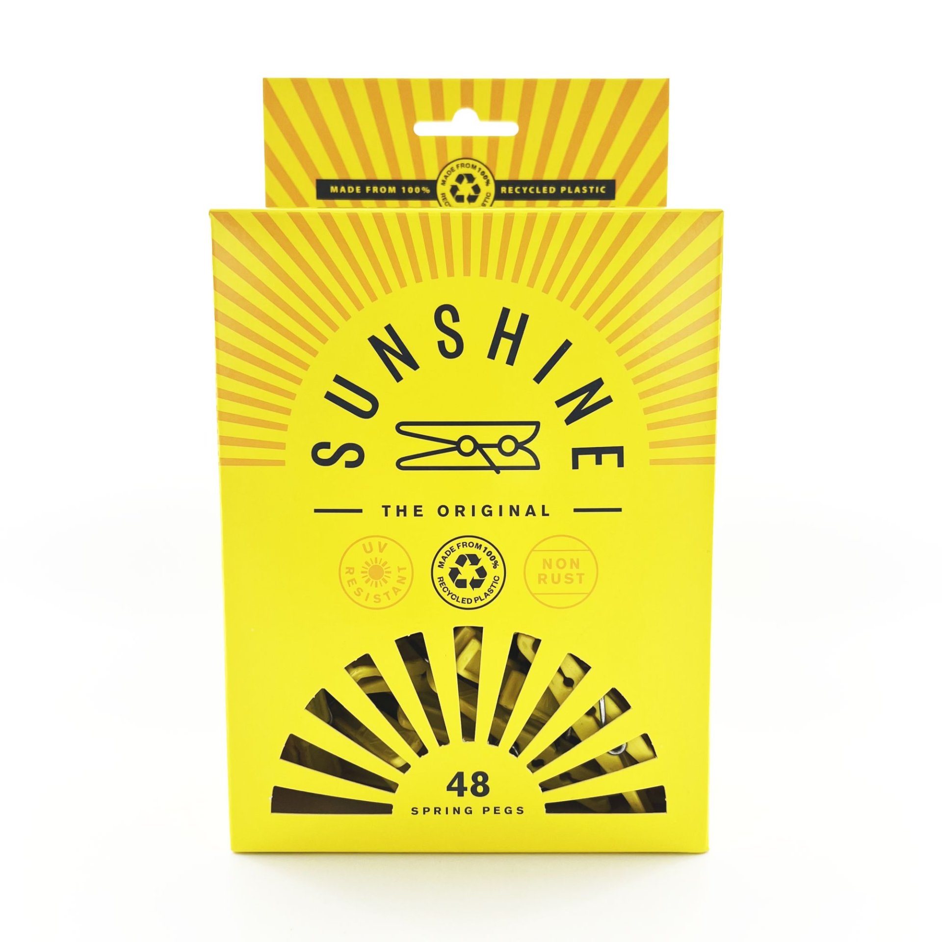 Sunshine Spring Pegs Yellow 48PK - Kiwi Shop